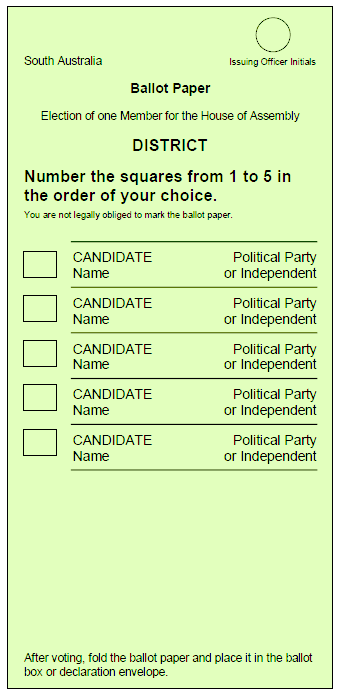 How To Complete Your Ballot Papers Electoral Commission SA